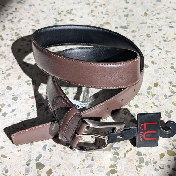 Linea Uomo | Accessories | Nwt Linea Uomo Dark Brown Leather Belt ...
